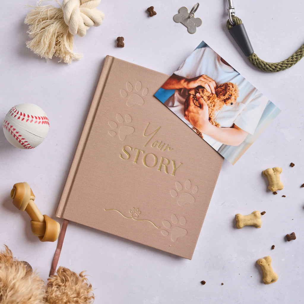 Dog Memory Book & Keepsake Photo Album - Taupe (USA) – Bibi & Beau